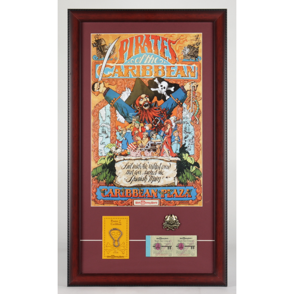 Disneyworld "Pirates of the Caribbean" 15x26 Custom Framed Print ...