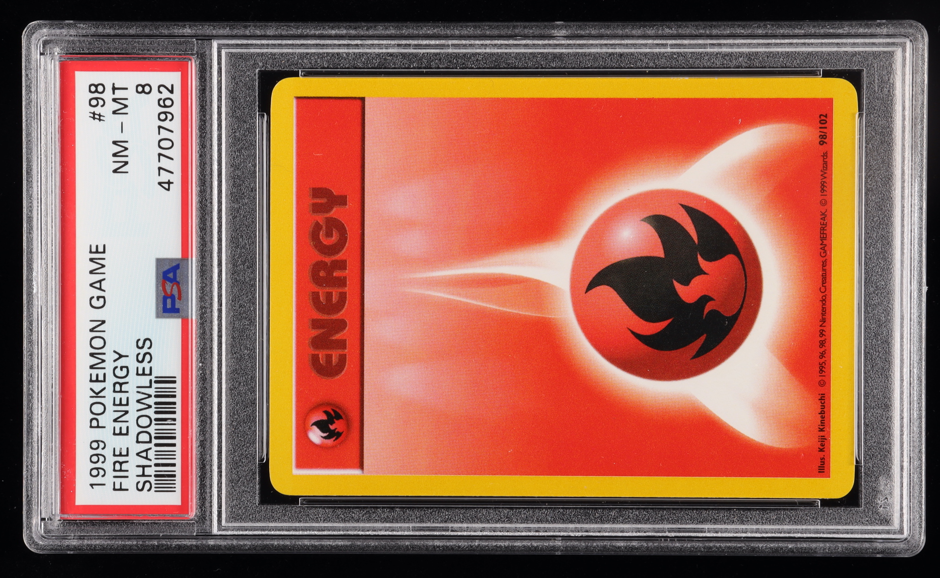 Fire Energy 1999 Pokemon Base Shadowless #98 (PSA 8) | Pristine Auction