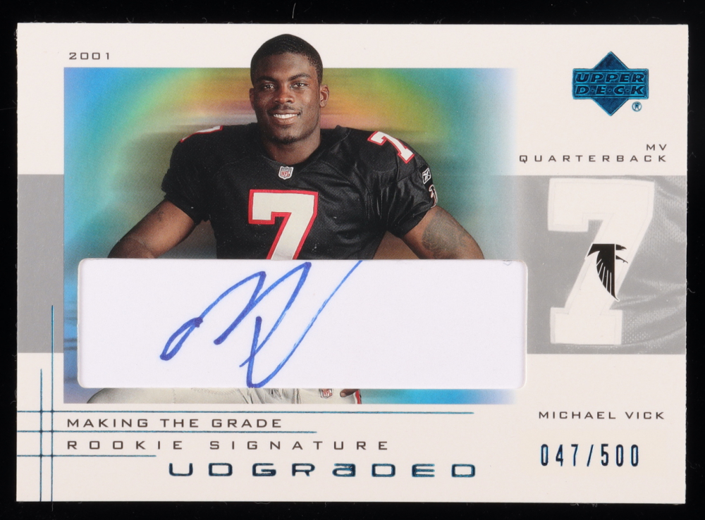 Michael Vick 2001 UD Graded Rookie Autographs #54 | Pristine Auction