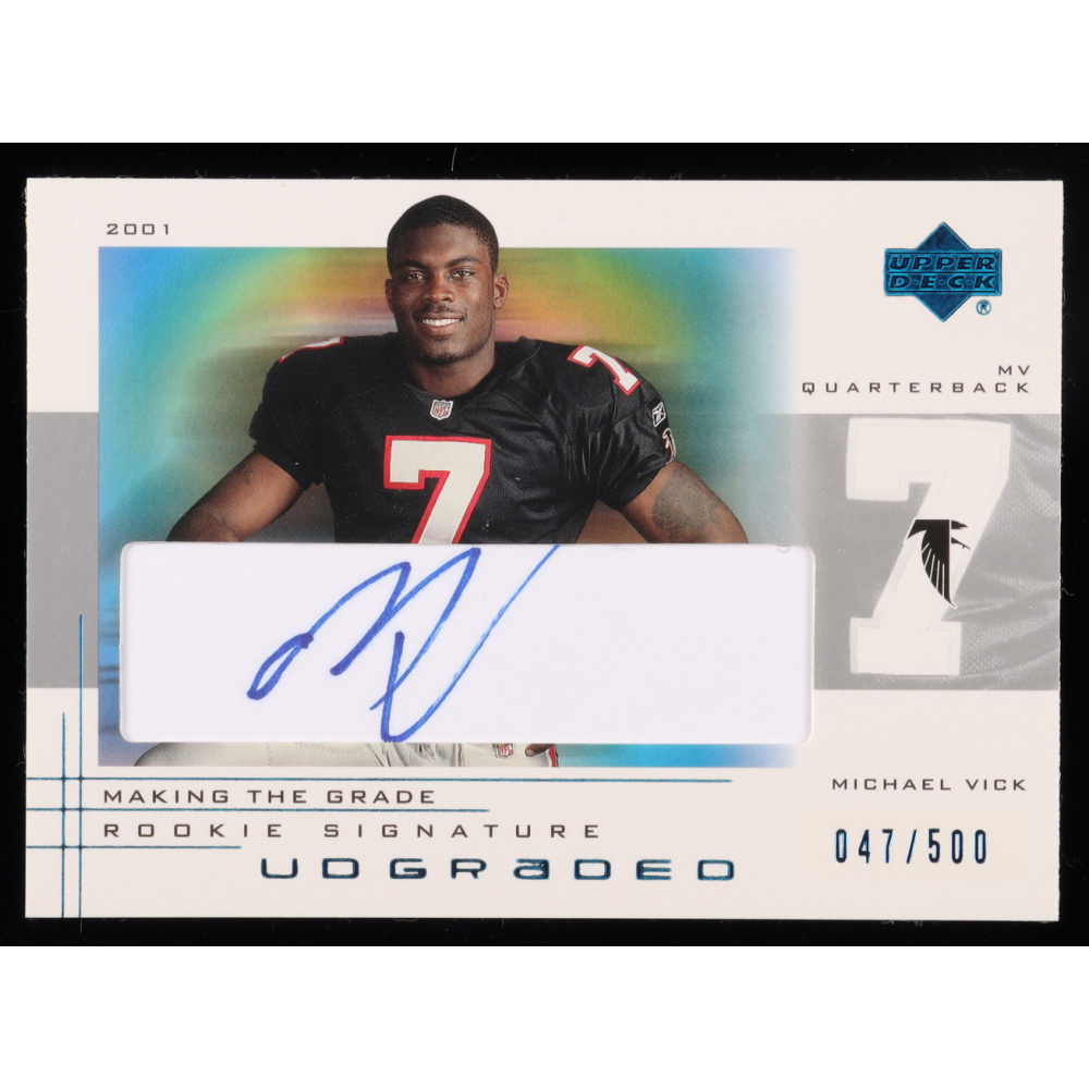 Michael Vick 2001 UD Graded Rookie Autographs #54 | Pristine Auction