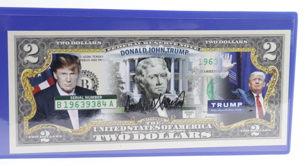 Donald Trump Genuine Legal Tender U.S. $2 Bill Commemorative Edition ...
