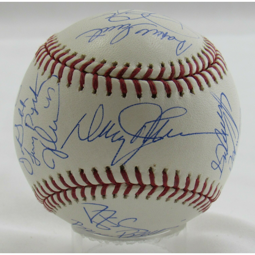 1986 Mets World Series Baseball Team-Signed by (23) with Dwight Gooden ...