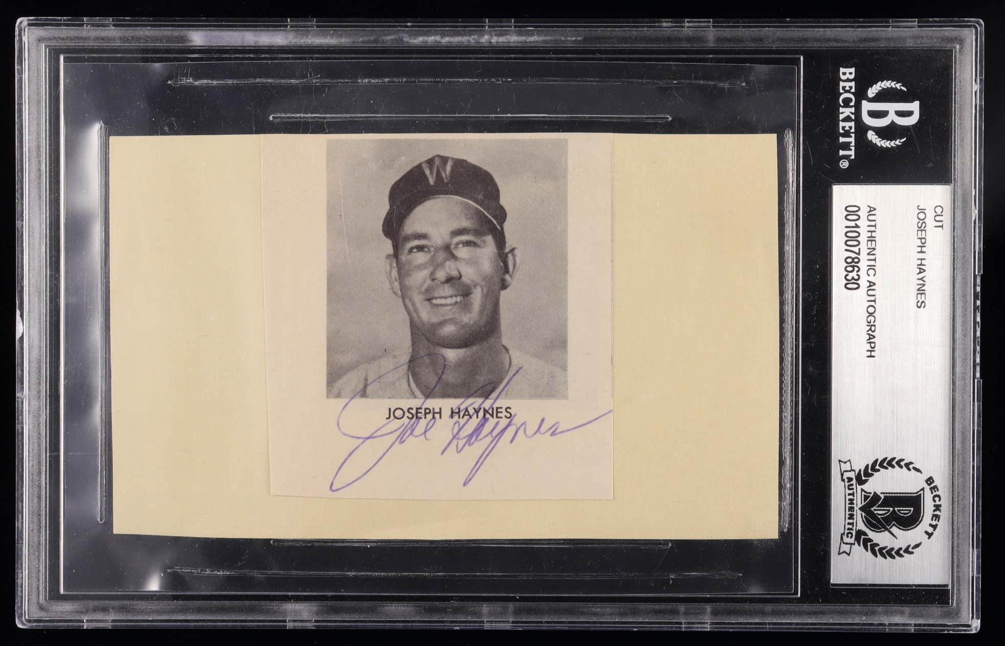 Joe Haynes Signed Cut (BGS Encapsulated) | Pristine Auction