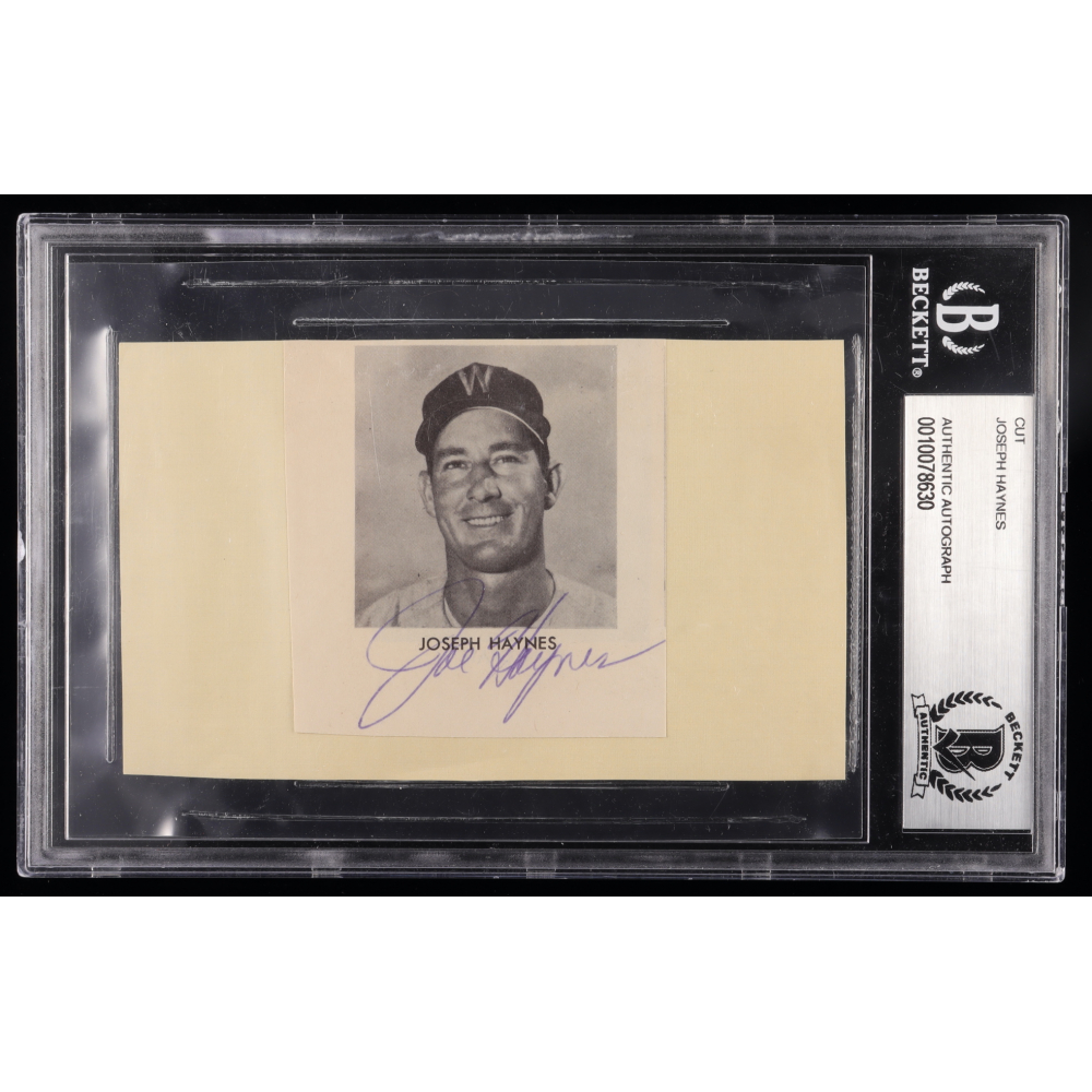 Joe Haynes Signed Cut (BGS Encapsulated) | Pristine Auction