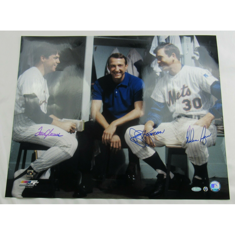 Tom Seaver, Nolan Ryan & Ryan Jerry Signed 1969 Mets Pitchers 16x20 Photo (MLB Hologram ...