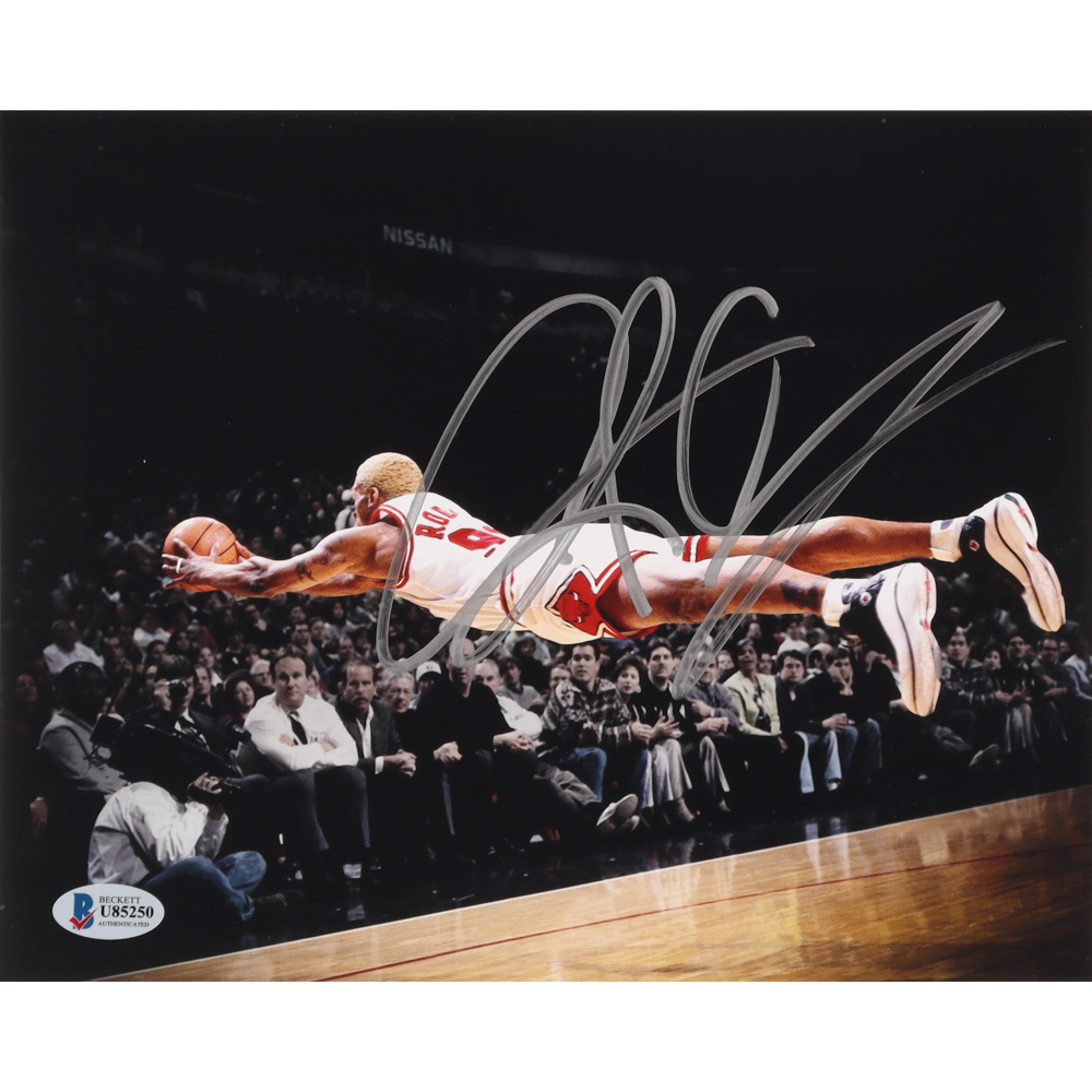 Dennis Rodman Signed Bulls 8x10 Photo (Beckett COA) | Pristine Auction