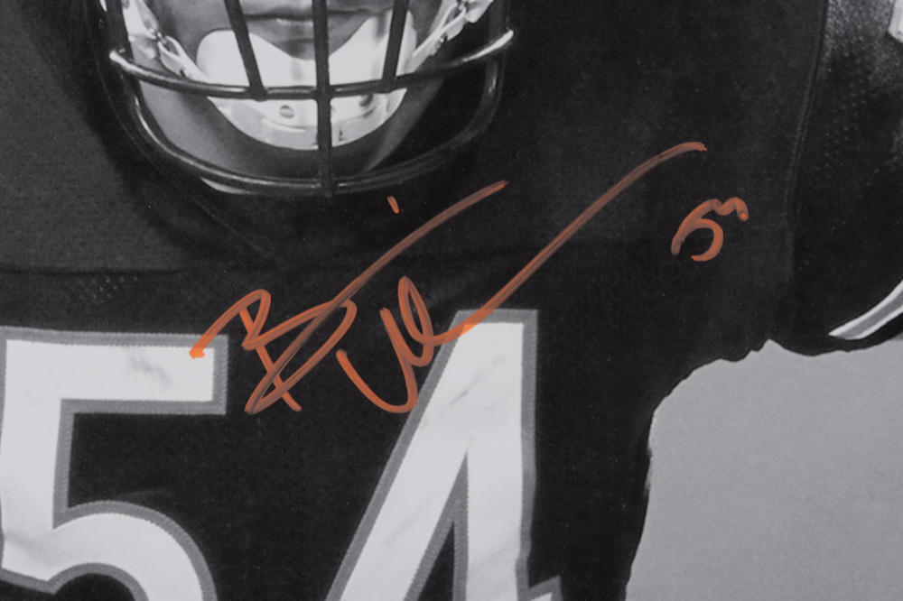 Brian Urlacher Signed Bears 16x40 Poster (Beckett COA) | Pristine Auction