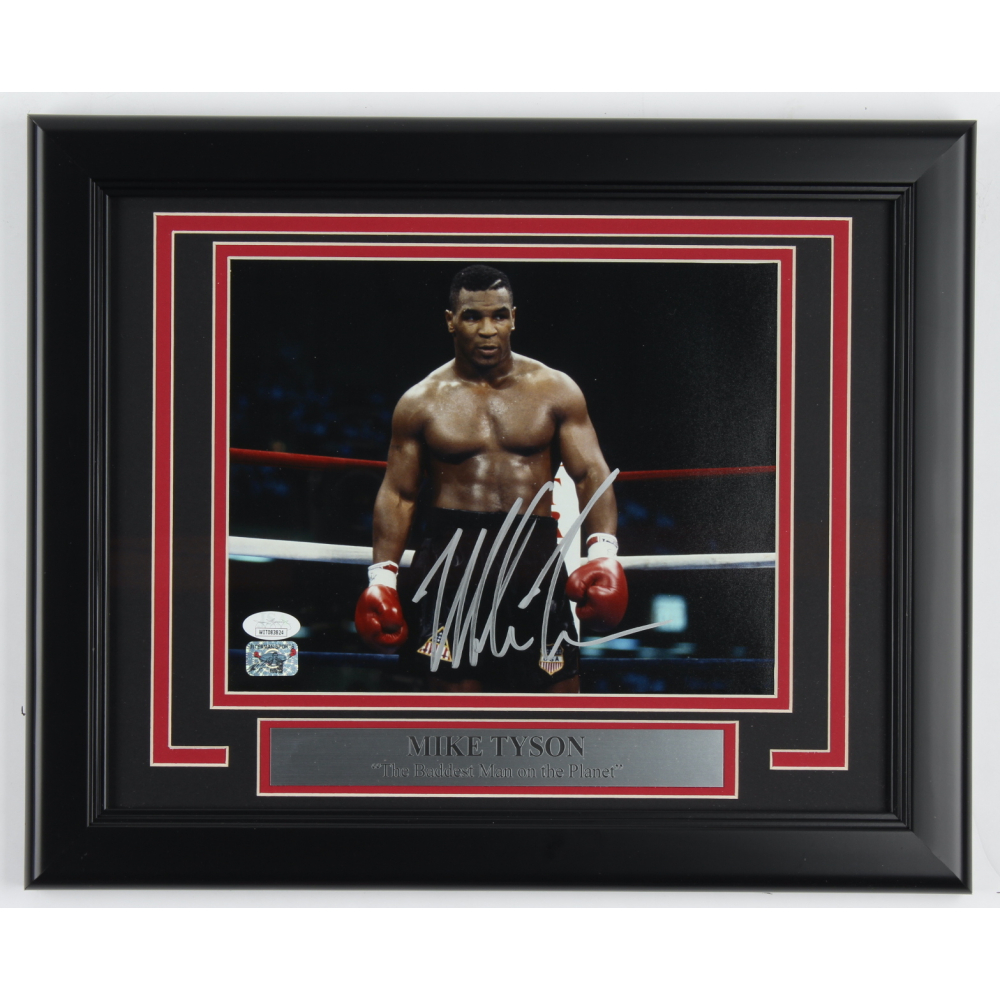 Mike Tyson Signed "The Baddest Man On the Planet" 13.5x16.5 Custom ...