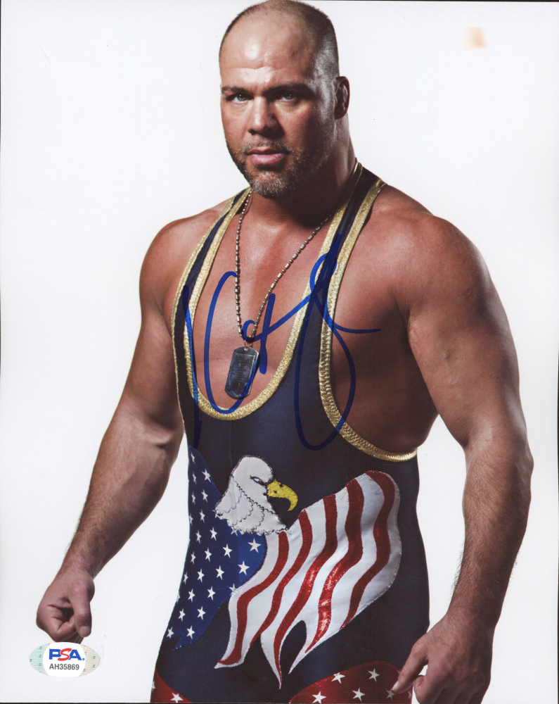 Kurt Angle Signed WWE 8x10 Photo (PSA) | Pristine Auction
