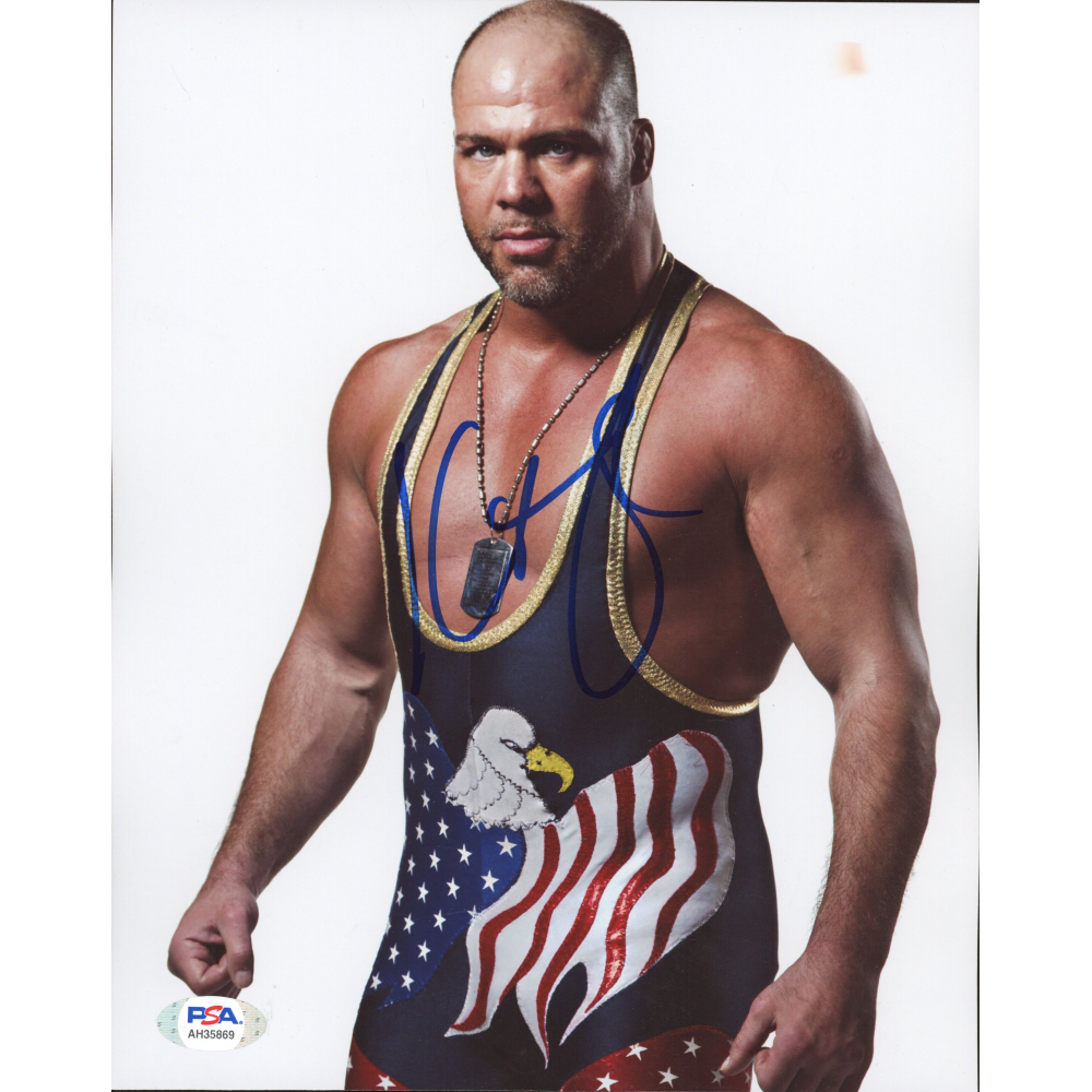 Kurt Angle Signed WWE 8x10 Photo (PSA) | Pristine Auction