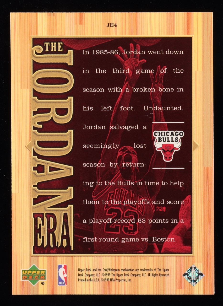 Michael Jordan 1999 Upper Deck Michael Jordan Athlete of the Century ...
