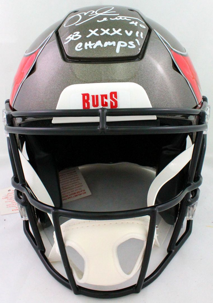 Mike Alstott Signed Buccaneers Full-Size Authentic On-Field SpeedFlex ...