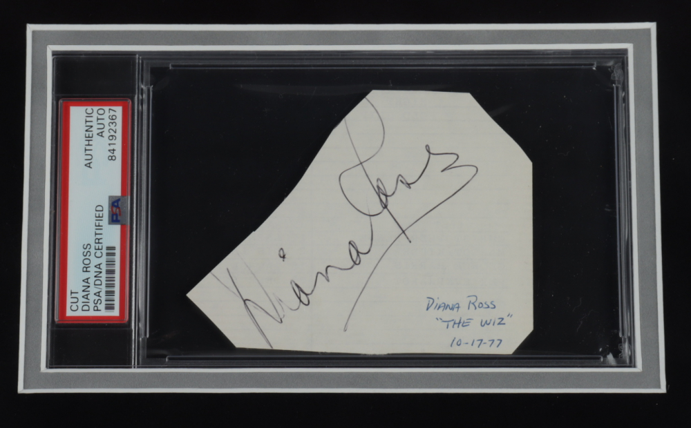 Diana Ross Signed 17x25 Custom Framed Cut Display (PSA Encapsulated ...