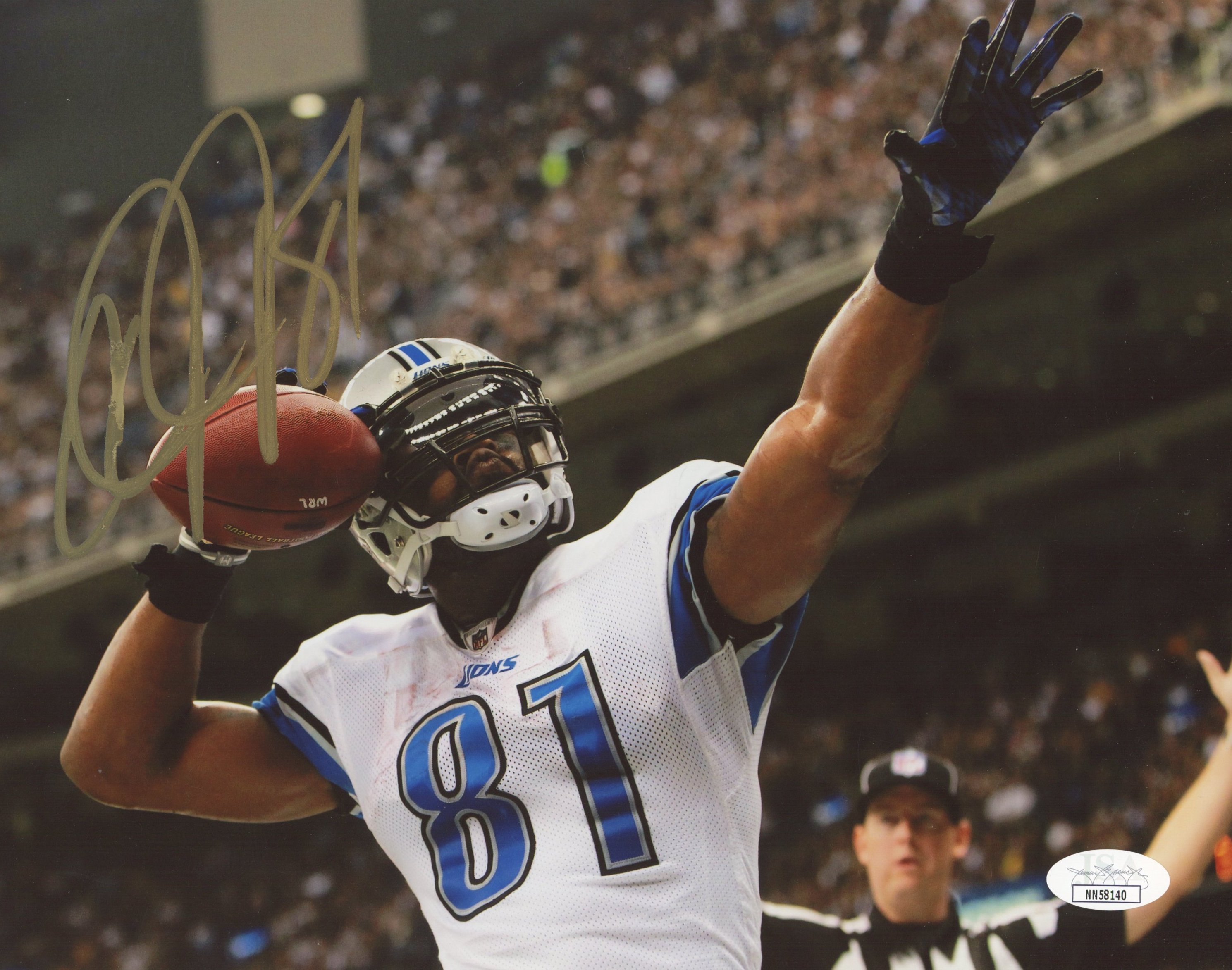 Calvin Johnson Signed Lions 8x10 Photo (JSA COA) | Pristine Auction