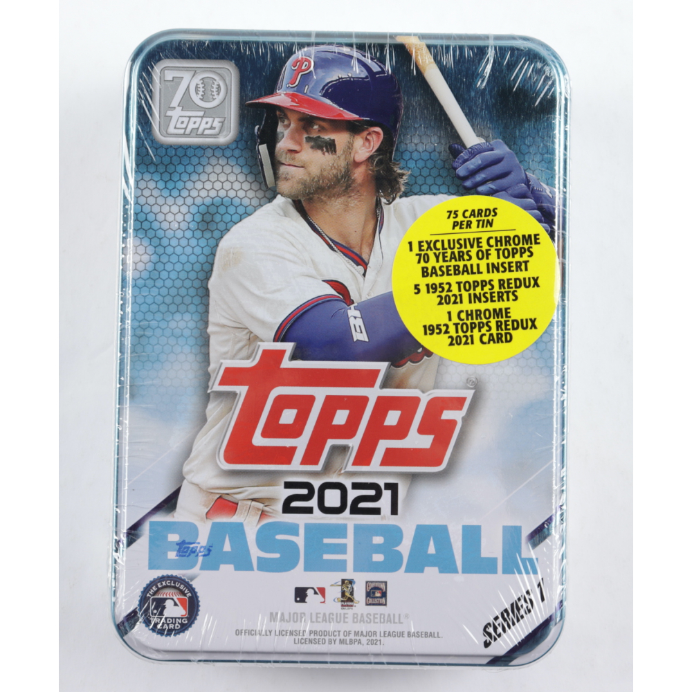 2021 Topps Series 1 Baseball Collectible Tin with (75) Cards | Pristine ...