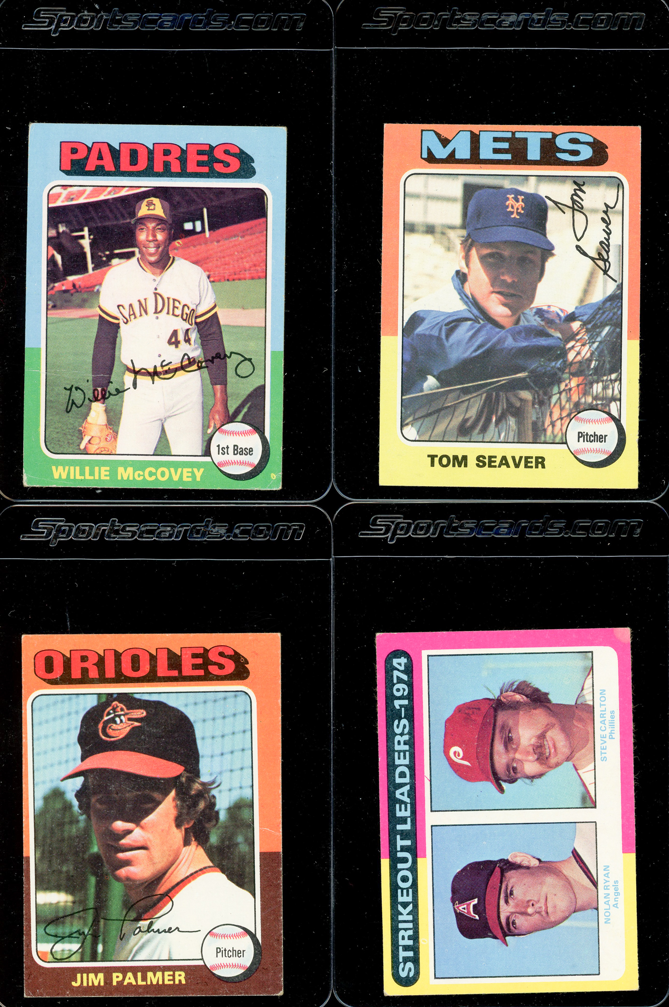 1975 TOPPS BASEBALL COMPLETE SET BREAK JUMBO MYSTERY BOX– 15 CARDS PER ...