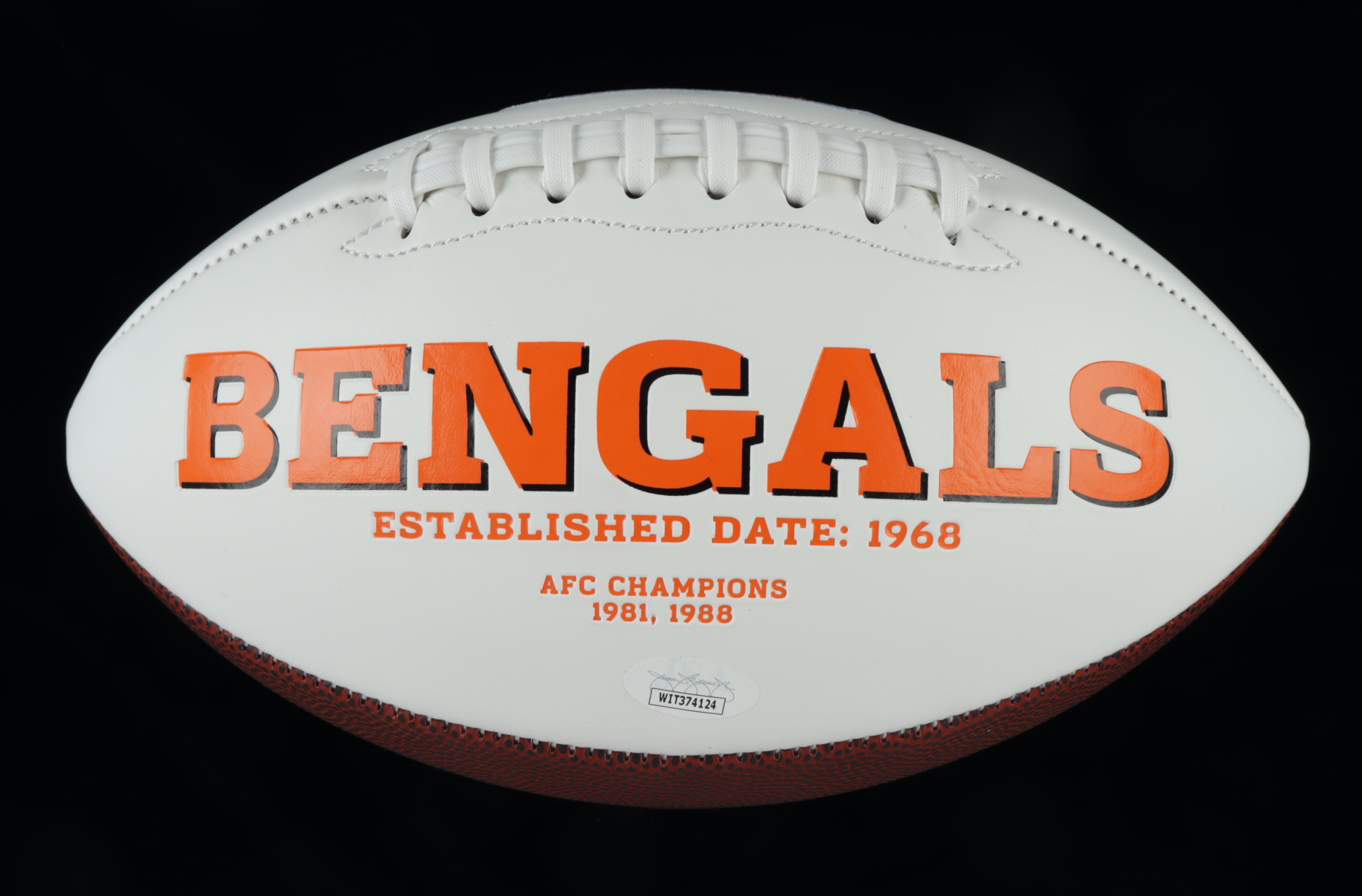 Jeff Blake Signed Bengals Logo Football (JSA COA) | Pristine Auction