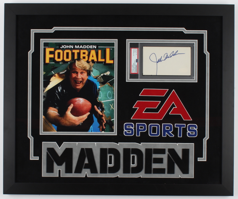 John Madden Signed 20x24 Custom Framed Cut Display (PSA Encapsulated ...