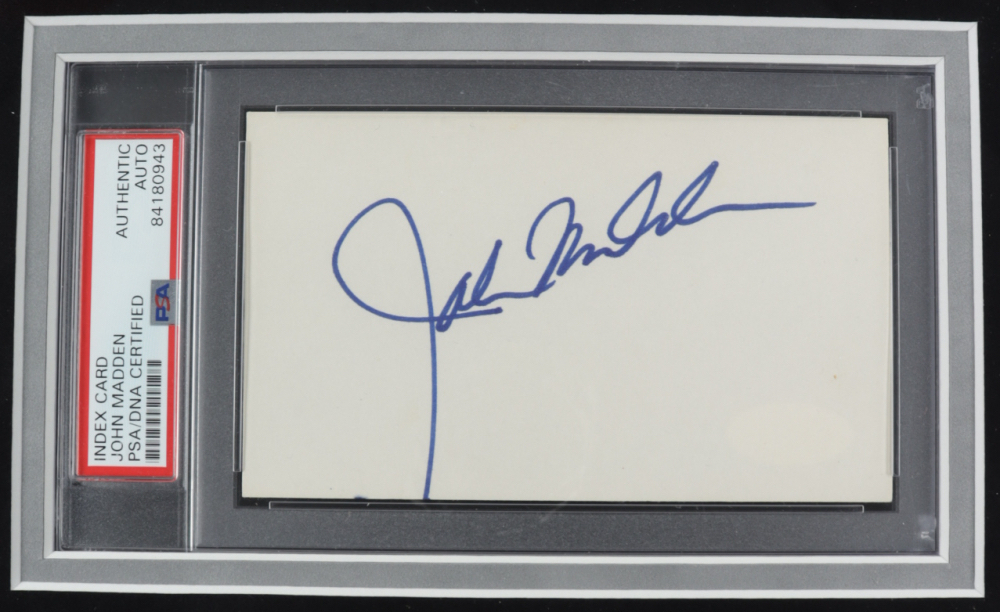 John Madden Signed 20x24 Custom Framed Cut Display (PSA Encapsulated ...