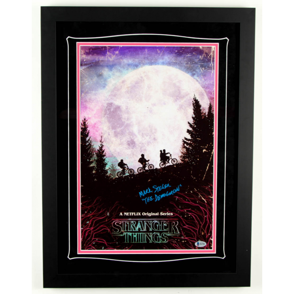 Mark Steger Signed "Stranger Things" 18x24 Custom Framed Photo Display ...