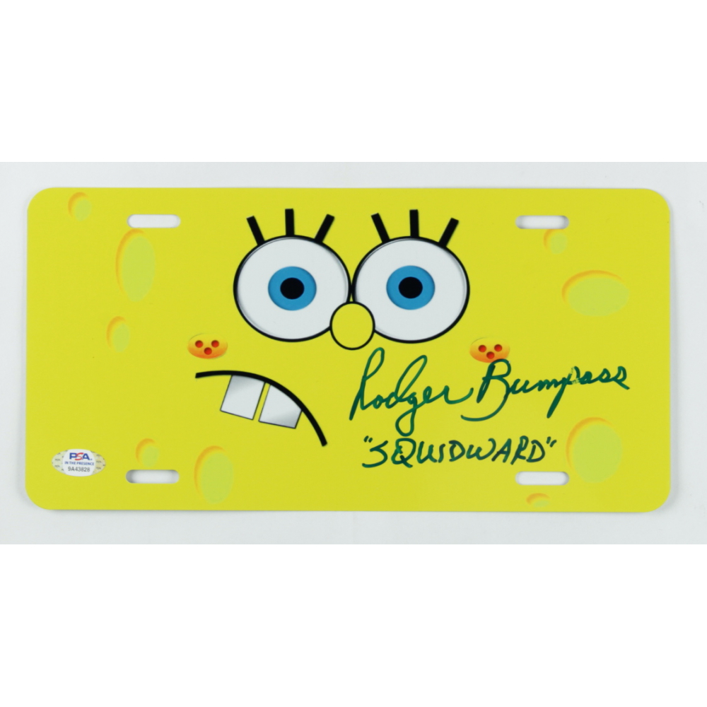 Rodger Bumpass Signed "SpongeBob SquarePants" 6x12 License Plate ...