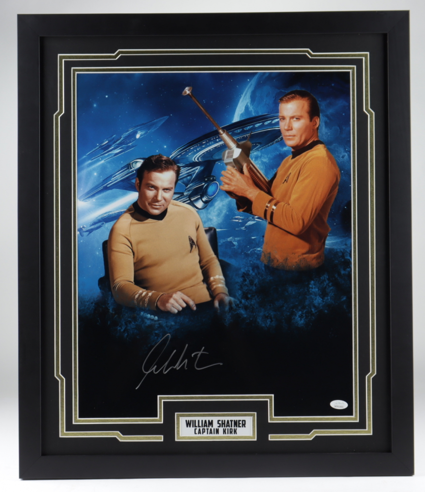 William Shatner Signed "Star Trek" 22x26 Custom Framed Photo Display ...