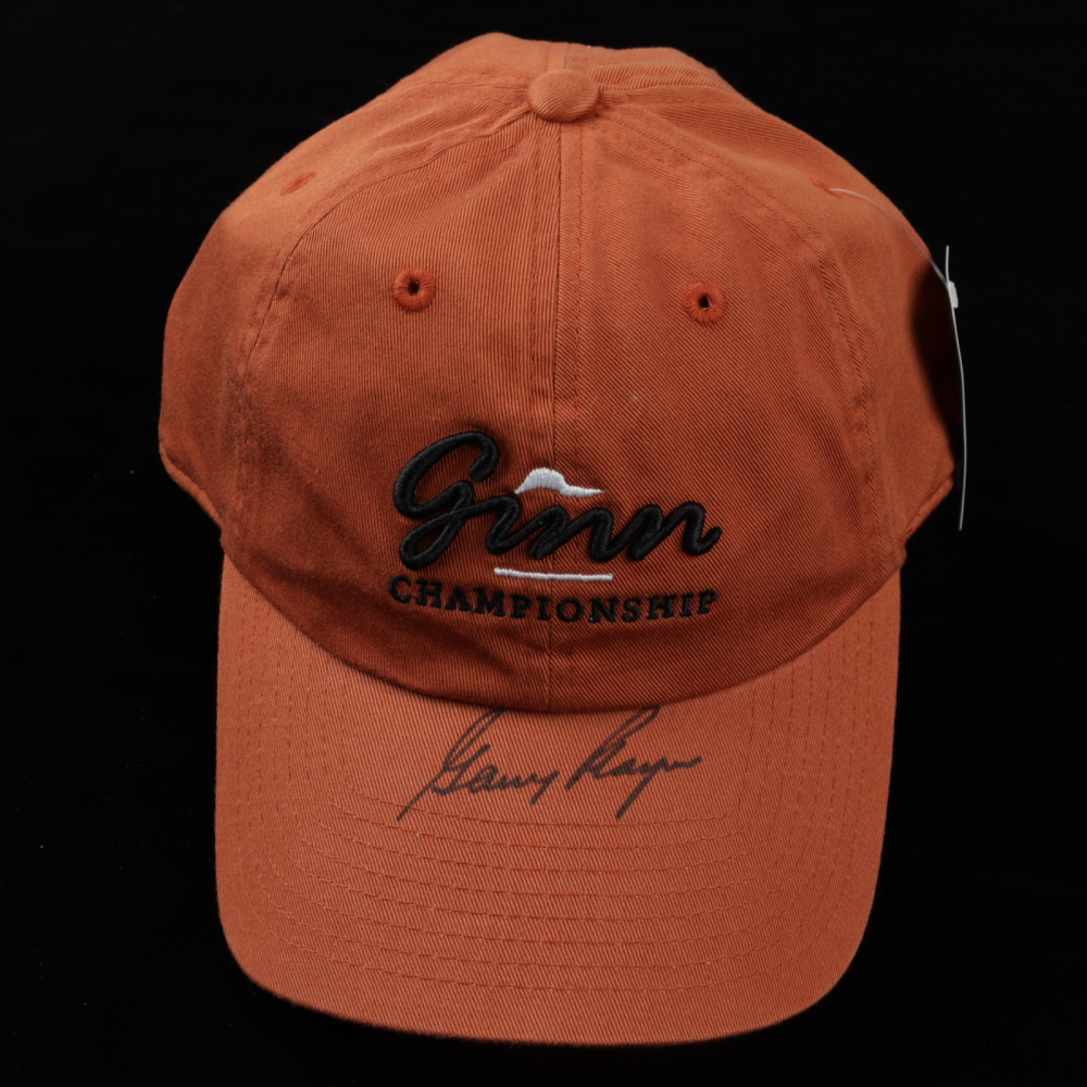 Gary Player Signed Ginn Championship Logo Back Nine Adjustable Hat (JSA COA) (See Description ...