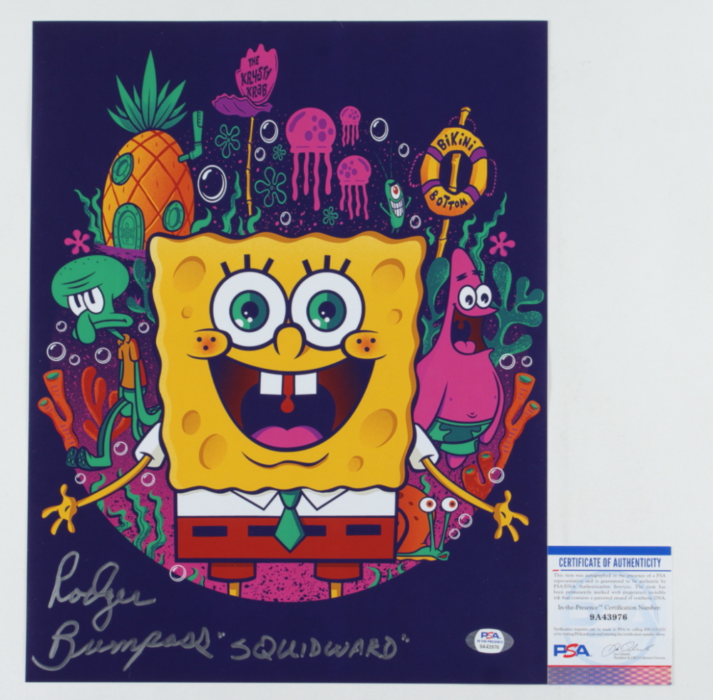 Rodger Bumpass Signed "SpongeBob SquarePants" 11x14 Photo Inscribed ...