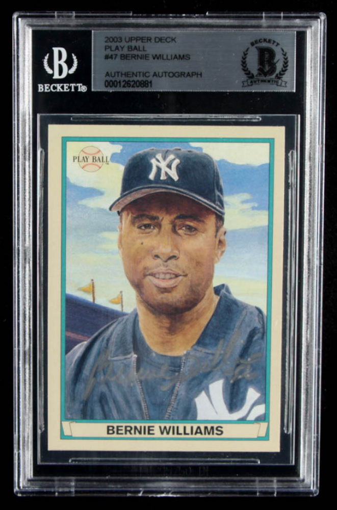 Bernie Williams Signed 2003 Upper Deck Play Ball #47 (BGS Encapsulated ...
