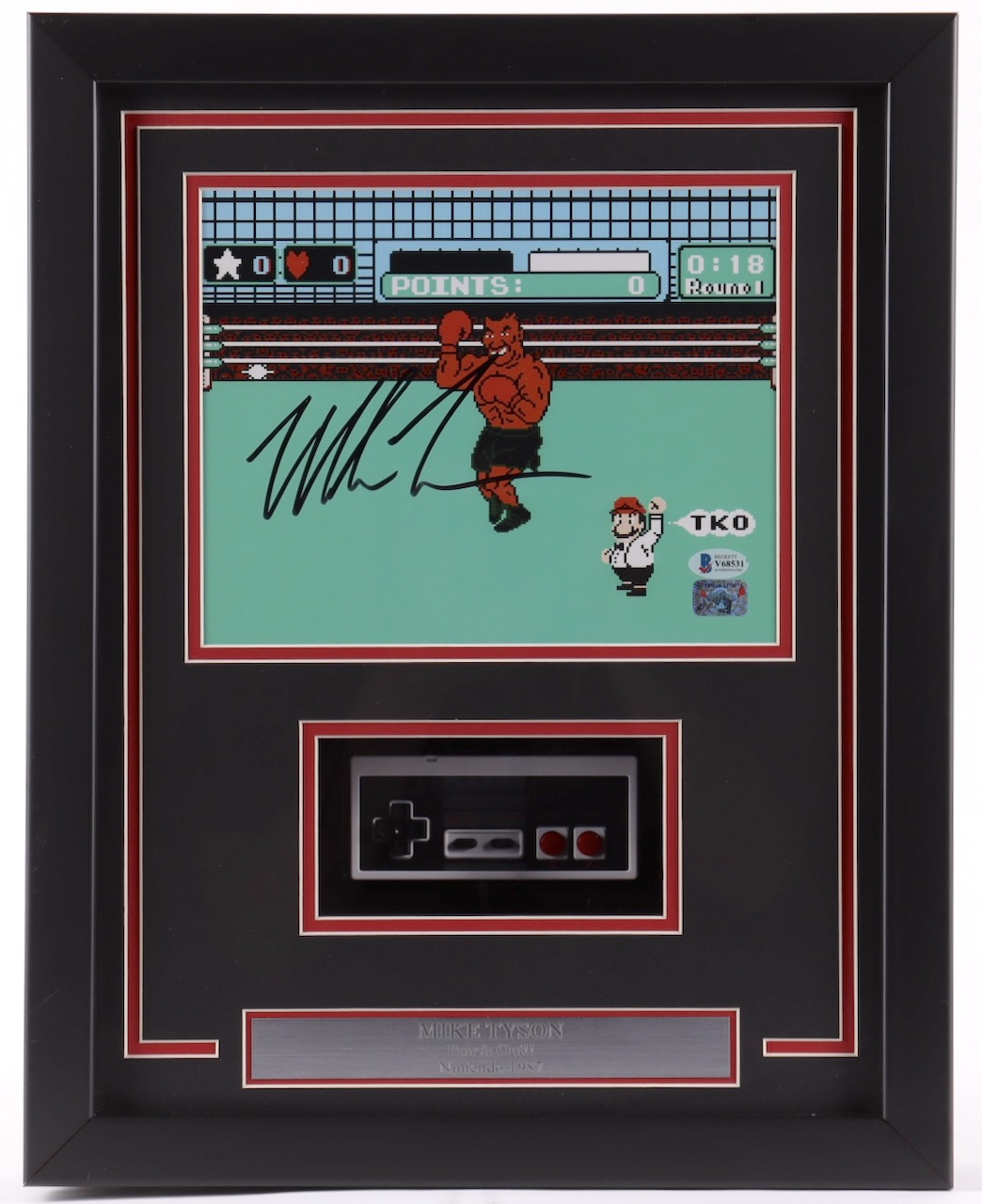 Mike Tyson Signed "Punch-Out!!" 15.25x19.25x2 Custom Framed Photo ...