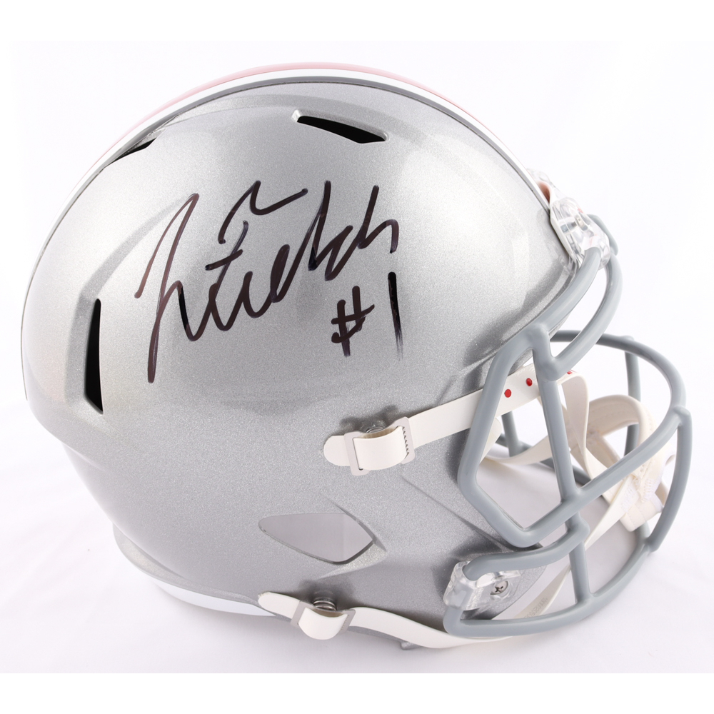 Justin Fields Signed Ohio State Buckeyes Full-Size Speed Helmet ...