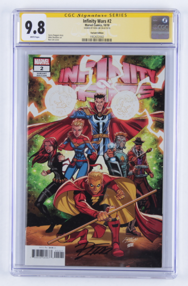 Ron Lim Signed 2018 "Infinity Wars" Issue #2 Marvel Comic Book (CGC 9.8 ...