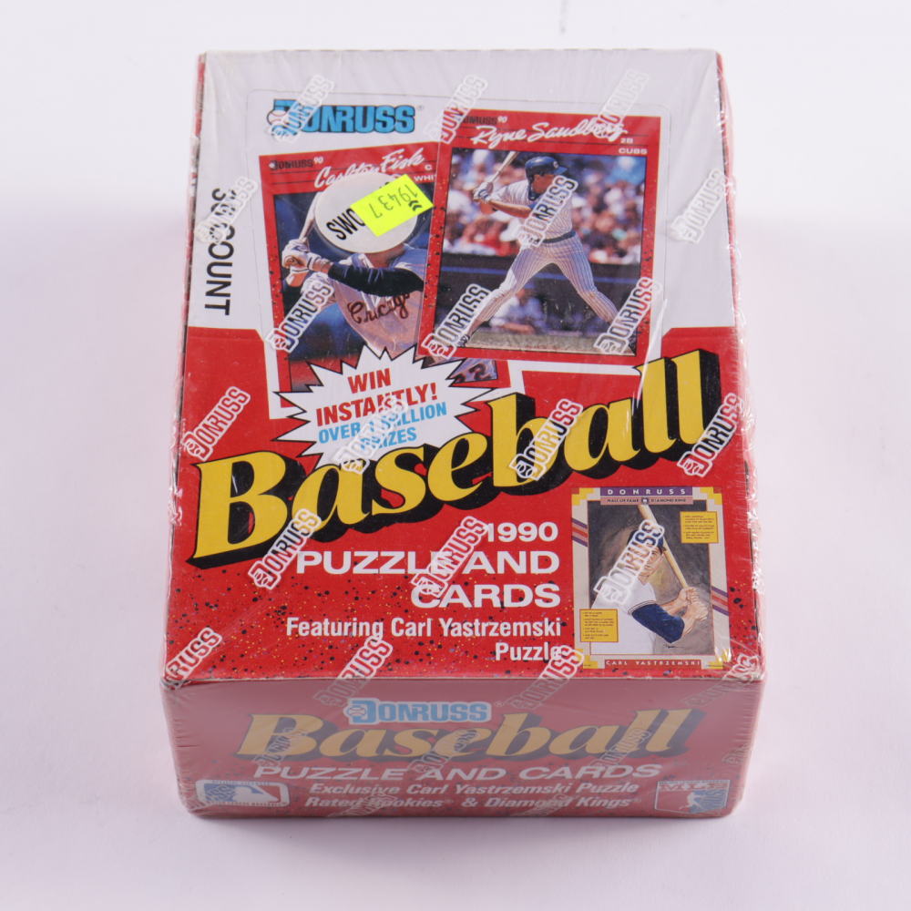 1990 Donruss Baseball Puzzle And Cards Hobby Box Of (36) Packs (see 