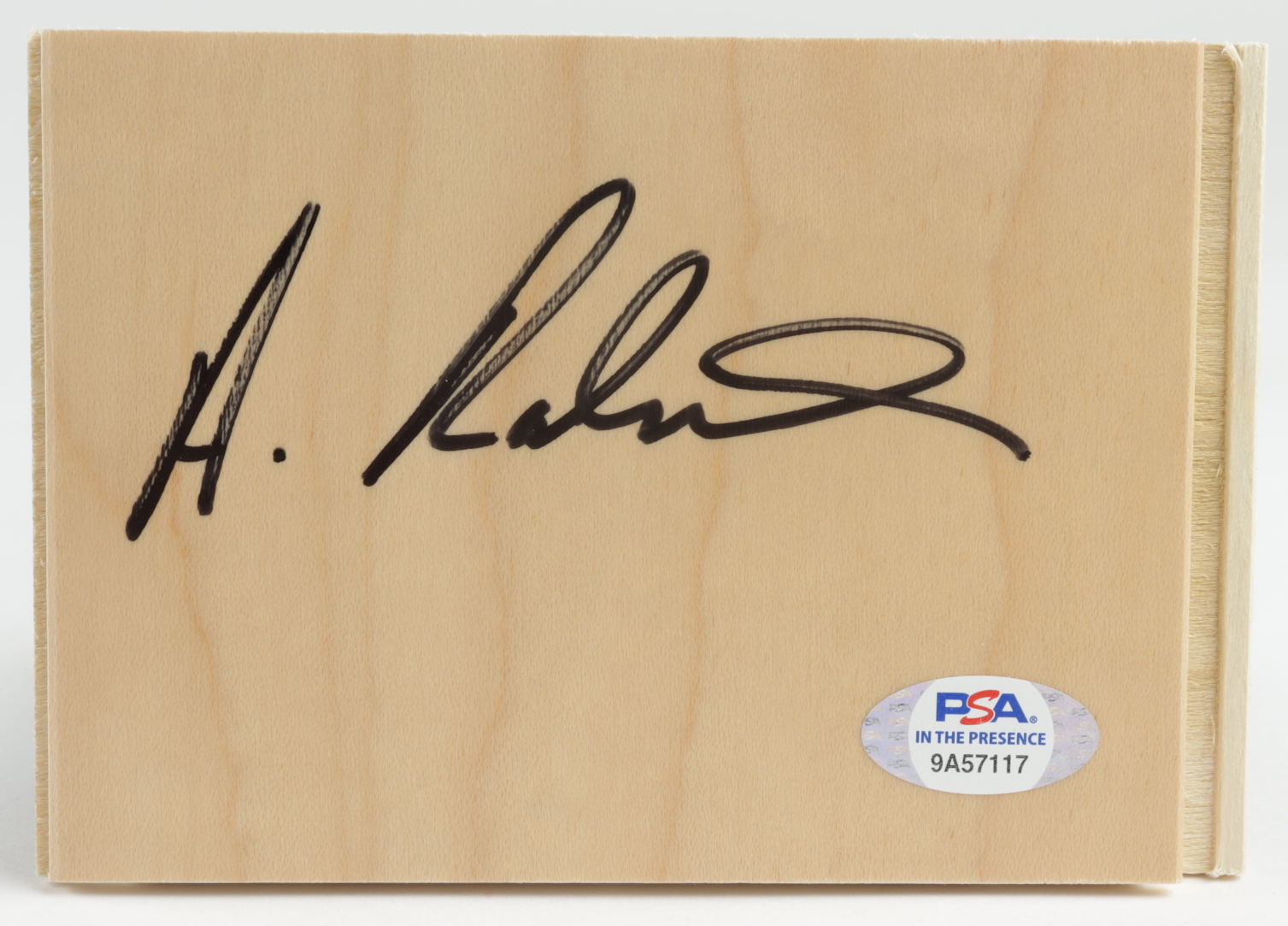 Alvin Robertson Signed 3.5x5 Floor Board Piece (PSA COA) | Pristine Auction