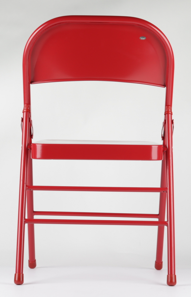 Bobby Knight Signed Red Metal Folding Chair (Schwartz COA) (See ...