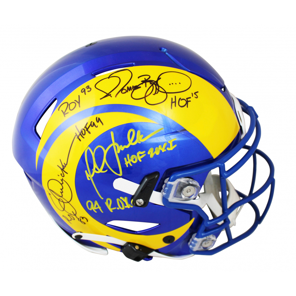 Jerome Bettis, Eric Dickerson & Marshall Faulk Signed Rams Full-Size ...