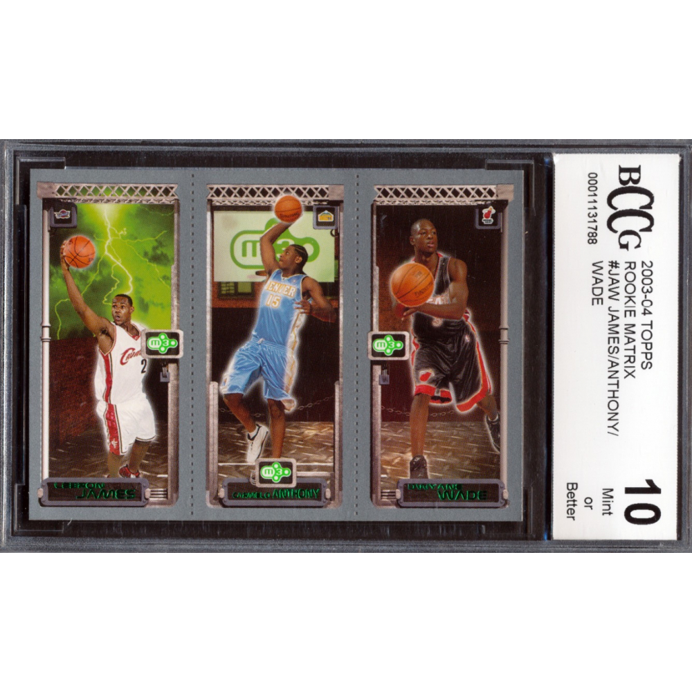 LeBron James 111 / Carmelo Anthony 113 / Dwyane Wade 115 2003-04 Topps ...