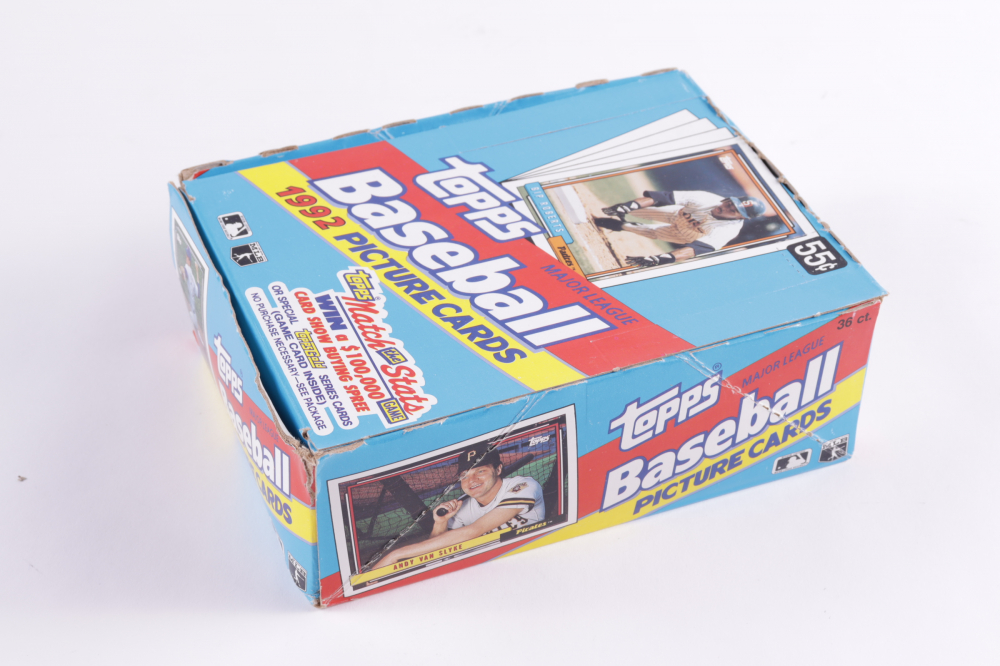 1992 Topps Baseball Wax Box with (36) Packs (See Description ...