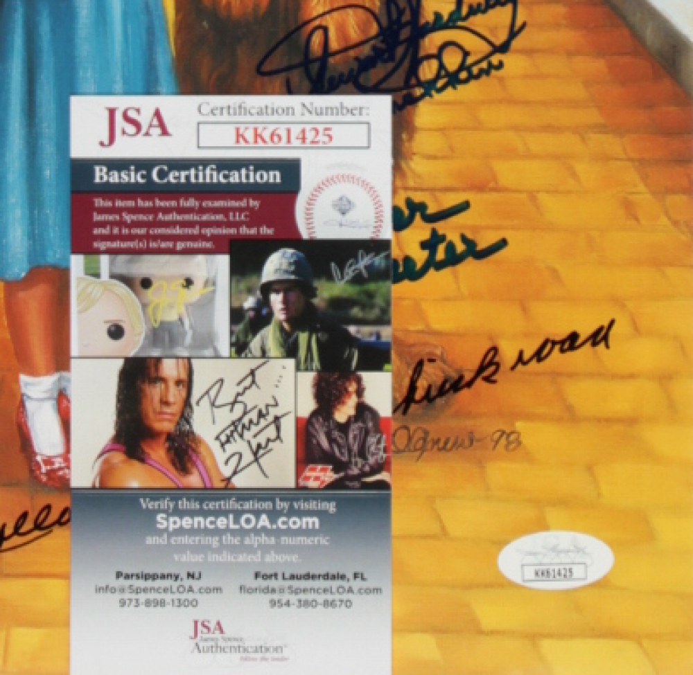 "The Wizard of Oz" 11x14 Photo Signed by (4) with Mickey Carroll, Jerry ...
