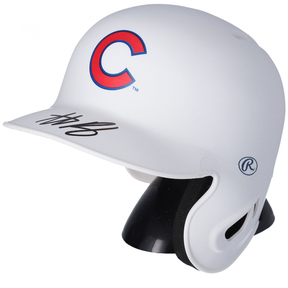 Anthony Rizzo Signed Cubs Matte White Mini Batting Helmet (Fanatics ...
