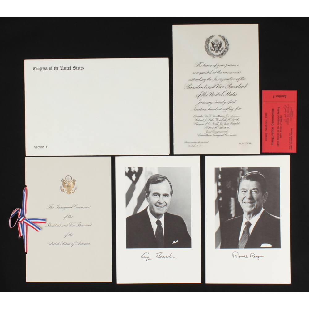 Set of (6) Vintage Ronald Reagan 1985 Presidential Inauguration Items ...