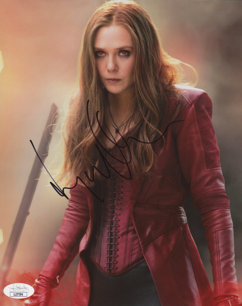 Elizabeth Olsen Signed "Avengers" 8x10 Photo (JSA Hologram) | Pristine ...