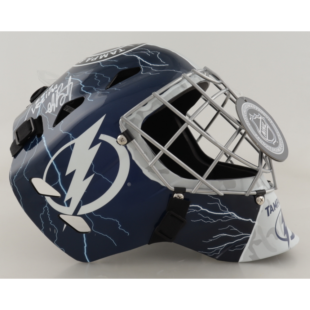 Andrei Vasilevskiy Signed Lightning Full-Size Goalie Mask Inscribed ...