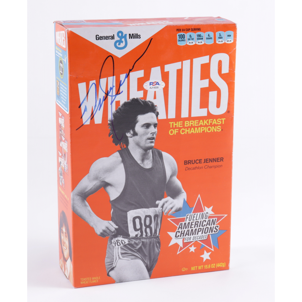 Bruce Jenner Signed Vintage Original Wheaties Cereal Box (PSA Hologram ...