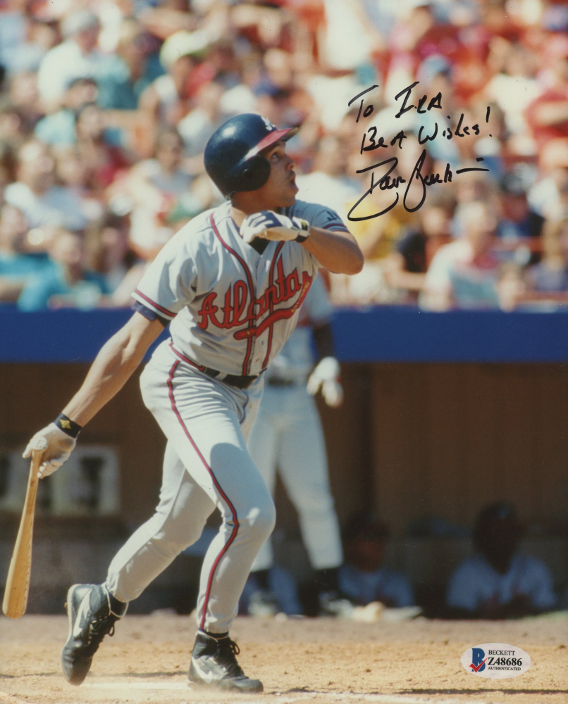 David Justice Signed Braves 8x10 Photo Inscribed "To Ira - Best Wishes ...