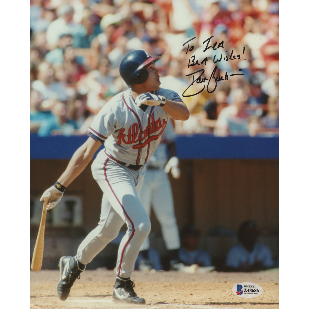 David Justice Signed Braves 8x10 Photo Inscribed "To Ira - Best Wishes ...