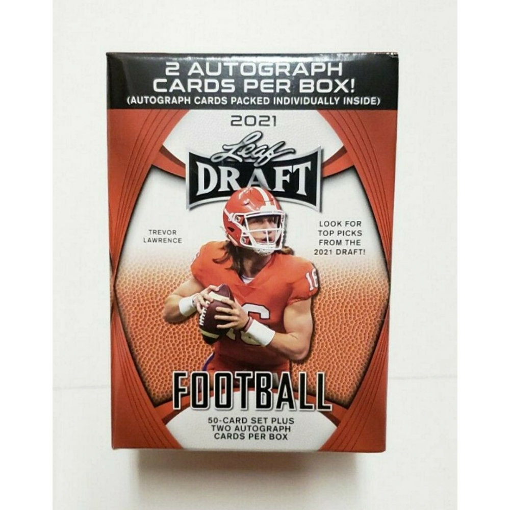 2021 Leaf Draft Football Blaster Box with (50) Cards | Pristine Auction