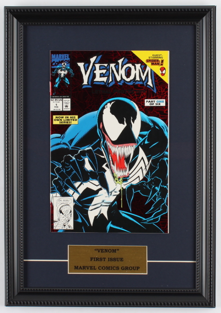 1992 "Venom" Issue #1 Marvel 12x17 Custom Framed First Issue Comic Book ...