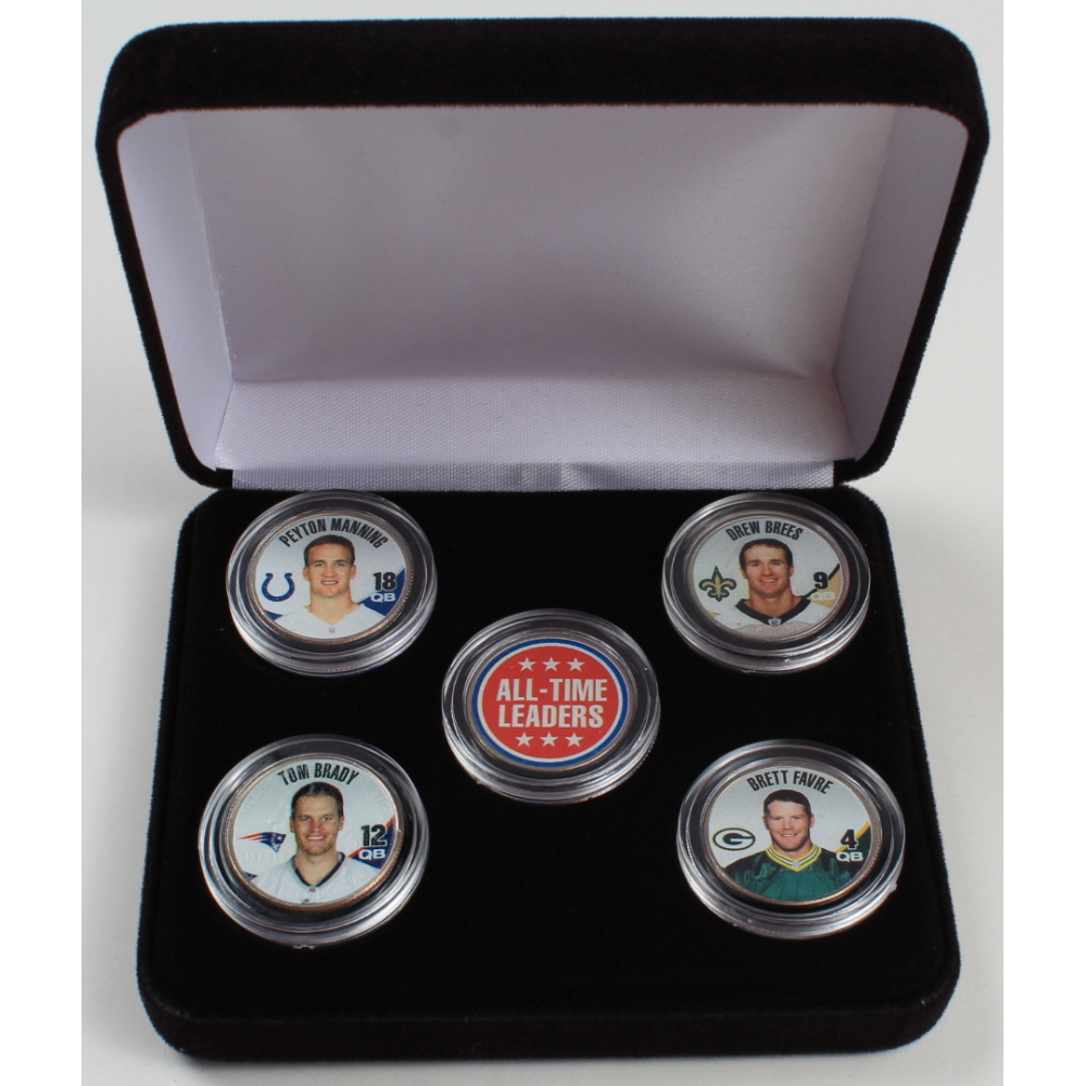 NFL Quarterback Greats Set of (5) Colorized Quarters With Tom Brady ...