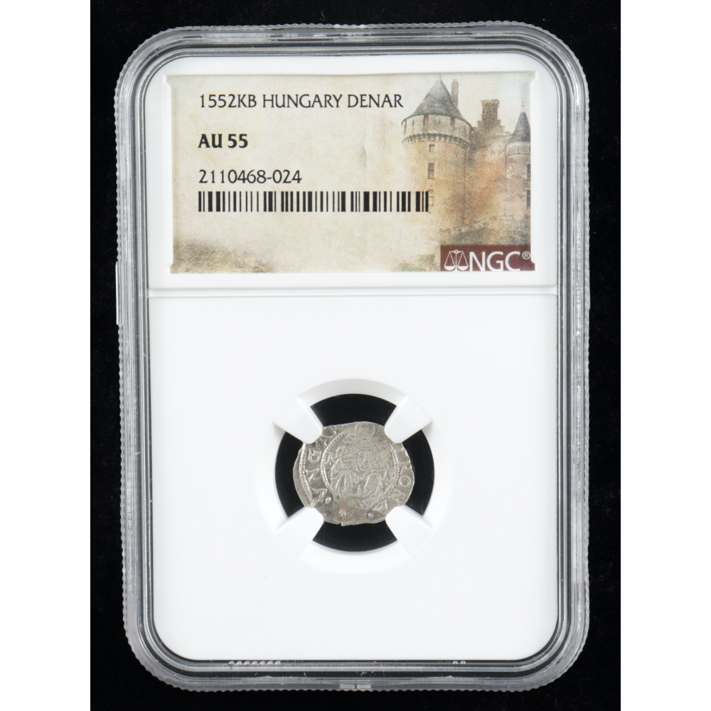 Ferdinand II (1526-1564) Hungary Denar Medieval Silver Coin (NGC AU55 ...